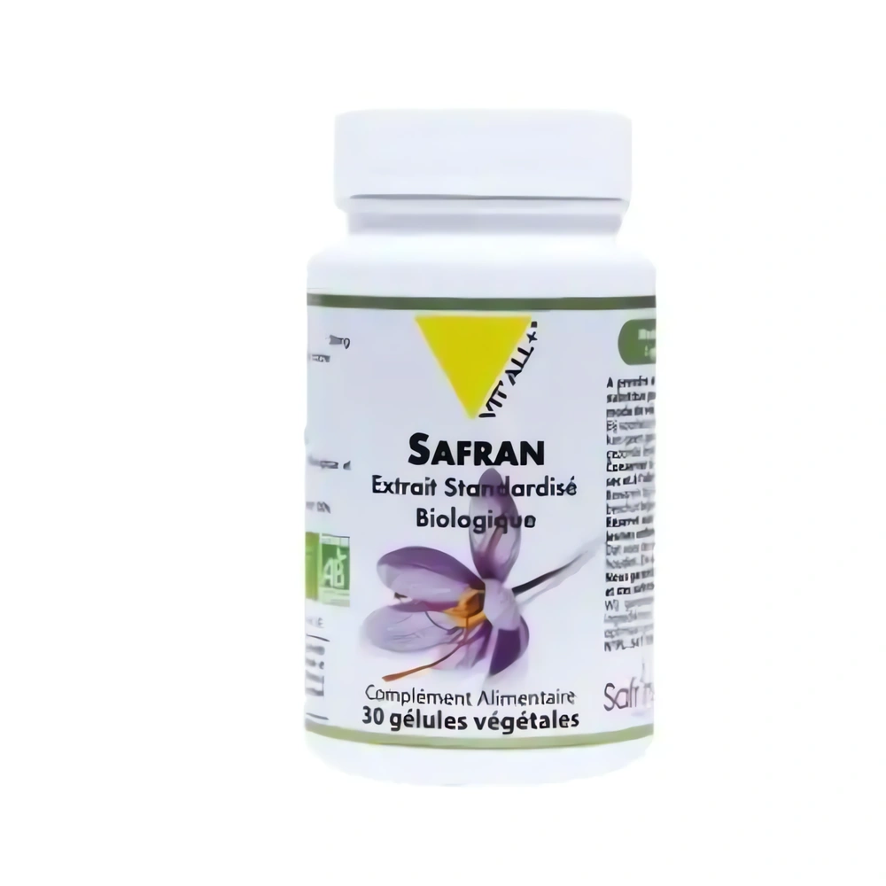 Safran 30 mg 30 gélules Vit'all+ pureté dosage bio