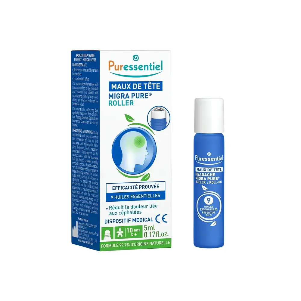 Migra pure roller maux de tête - 5 ml - Puressentiel