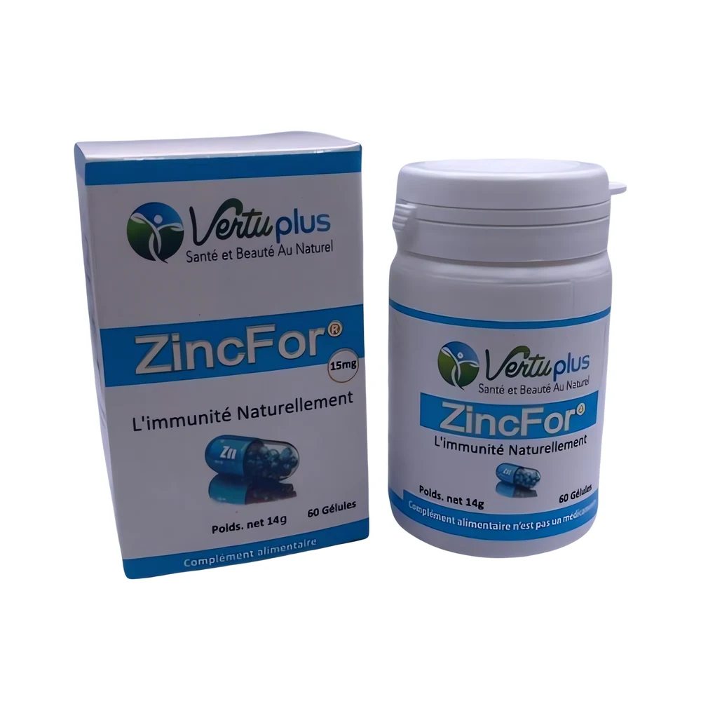 Zinc for 15mg 60Gél Vertuplus peau & défense Maroc